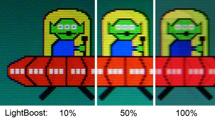 PHOTOS: LightBoost 10% vs 50% vs 100% - Blur Busters
