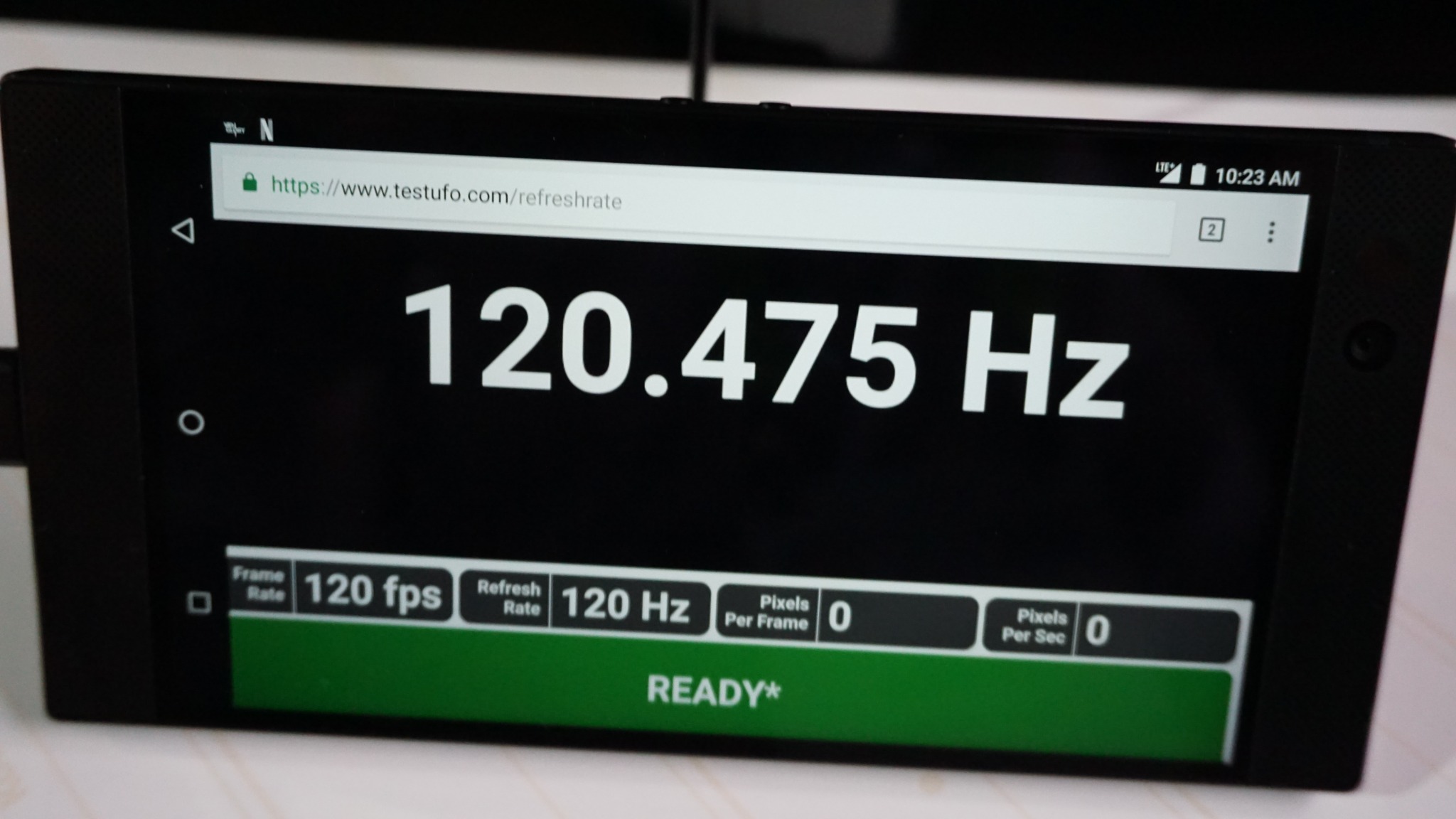 TestUFO Animation on 120Hz Android RAZER Phone - Blur Busters